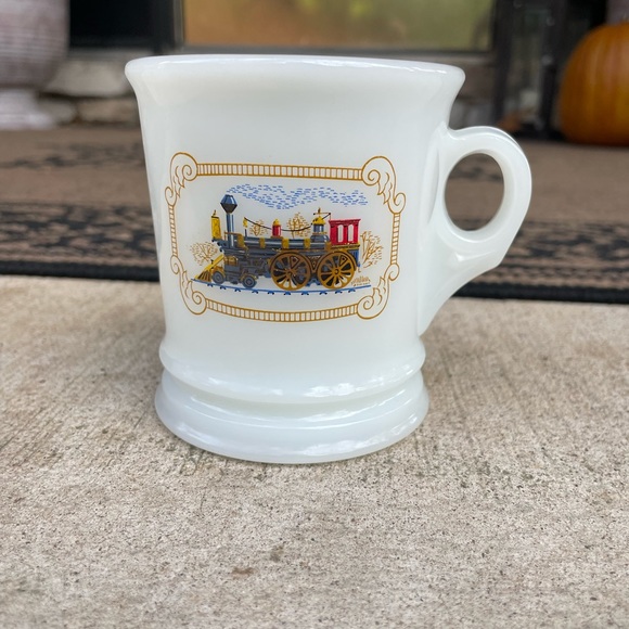 Avon | Dining | Vintage Avon Train Locomotive Coffee Mug Milk Glass ...